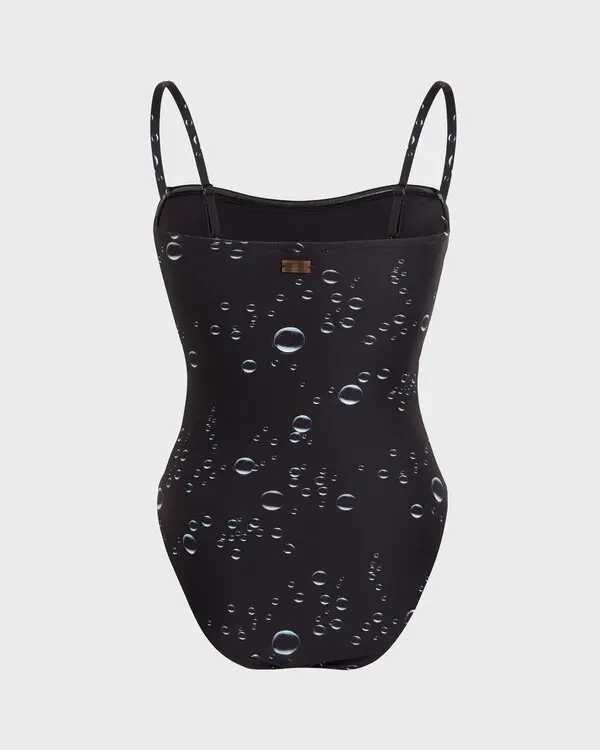Vilebrequin Bubble Print Bustier One-piece Swimsuit - Black