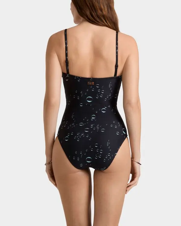 Vilebrequin Bubble Print Bustier One-piece Swimsuit - Black