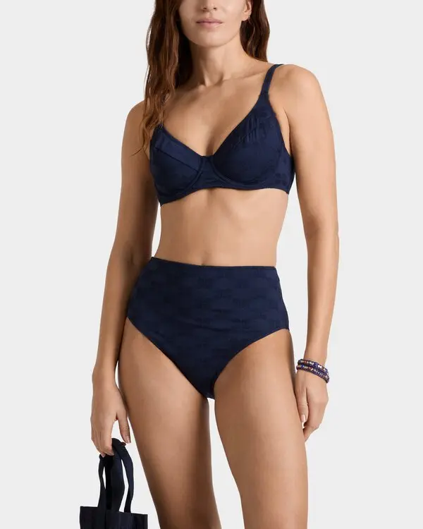 Vilebrequin Leona Underwire Bikini Top Turtle Monogram Jacquard
