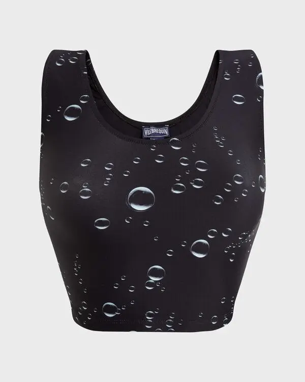 Vilebrequin Tankini Top Bubble 3d Rashguard - Black