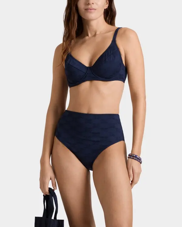 Vilebrequin High-waisted Bikini Bottom - Blue