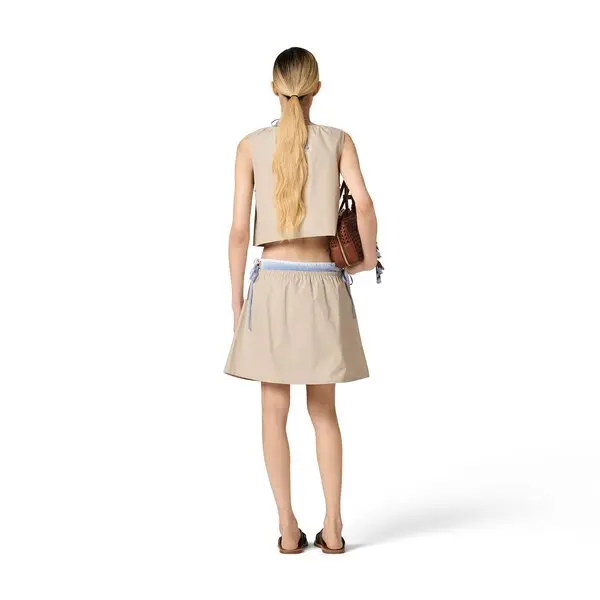 Miu Miu Panama Cotton Flared Skirt