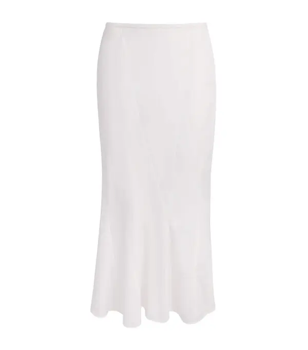 FFORME Cotton Ora Midi Skirt - White