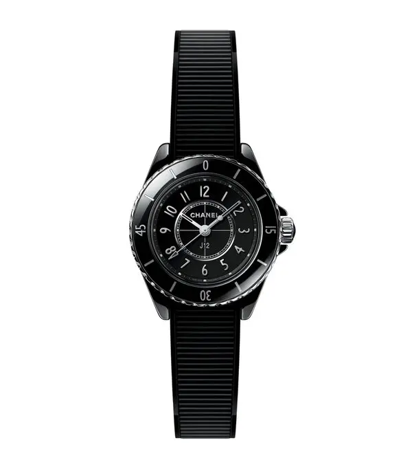 Chanel J12 Ceramic And Stainless Steel Watch - Black