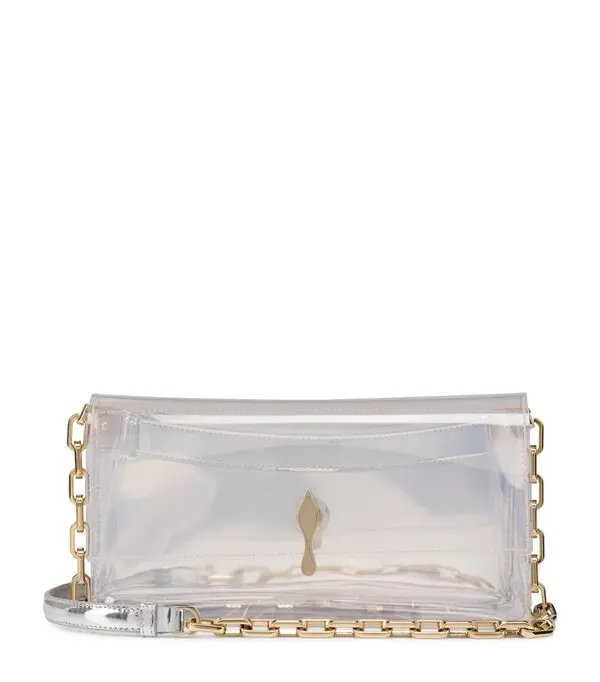 CHRISTIAN LOUBOUTIN Bettina Transparent Clutch - Silver