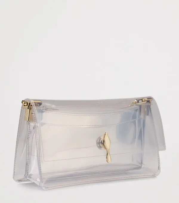 CHRISTIAN LOUBOUTIN Bettina Transparent Clutch - Silver