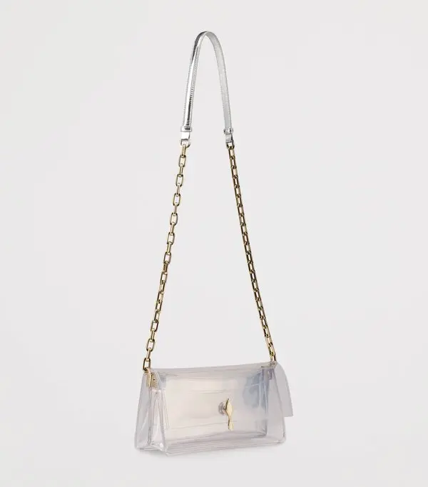 CHRISTIAN LOUBOUTIN Bettina Transparent Clutch - Silver