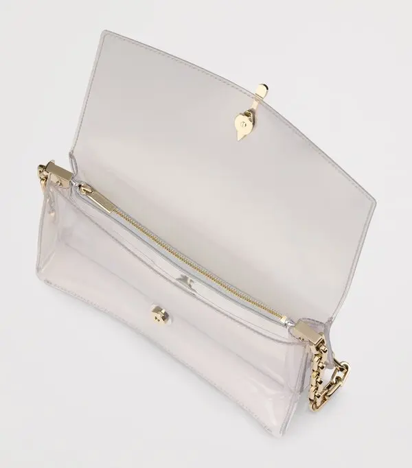 CHRISTIAN LOUBOUTIN Bettina Transparent Clutch - Silver