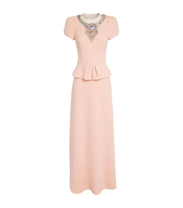 Jenny Packham Embellished Nocturne Gown - Pink