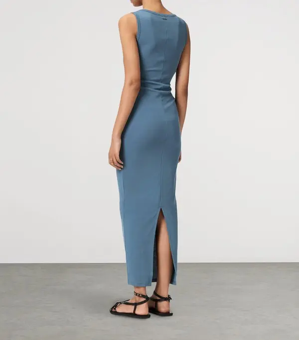 ALLSAINTS Organic Cotton-blend Katarina Maxi Dress - Blue
