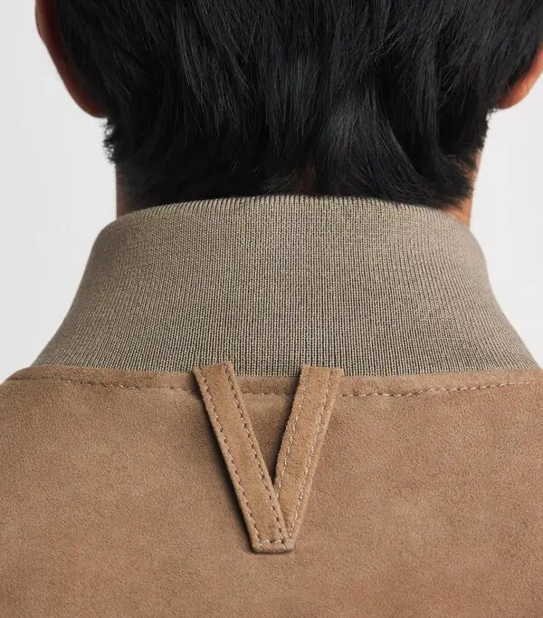 VALSTAR Valstarino Suede Bomber Jacket - Grey
