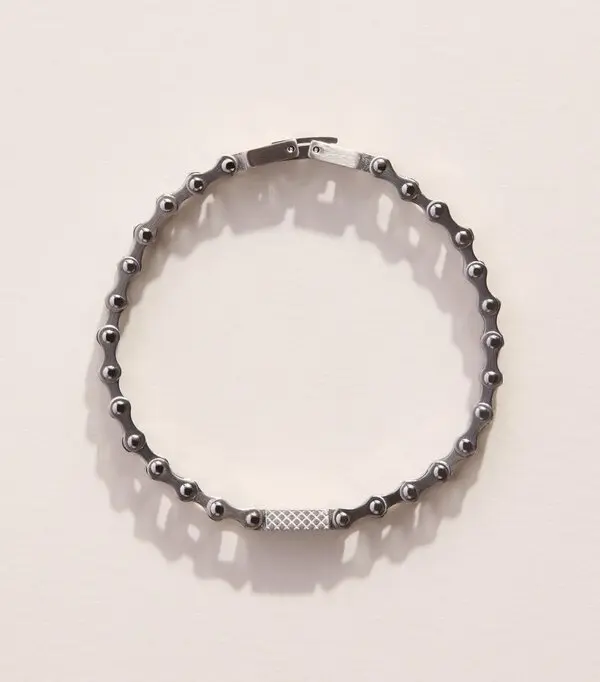 Tateossian Stainless Steel Bici Chain Bracelet - Silver