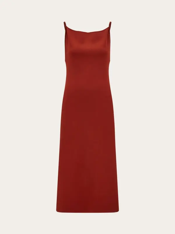 FERRAGAMO Knitted Slip Dress - Red