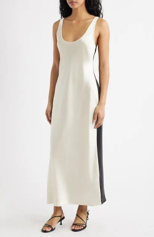 Mango Two-tone Satin Slipdress - Ecru