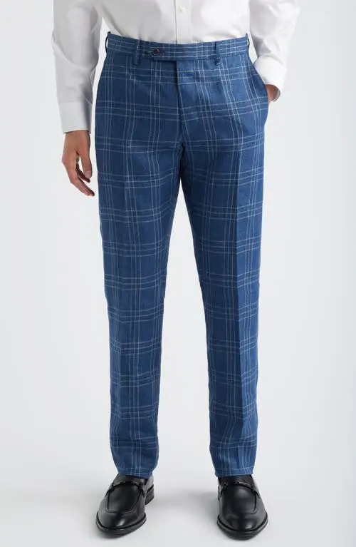 Zanella Noah Linen Dress Pants - Blue
