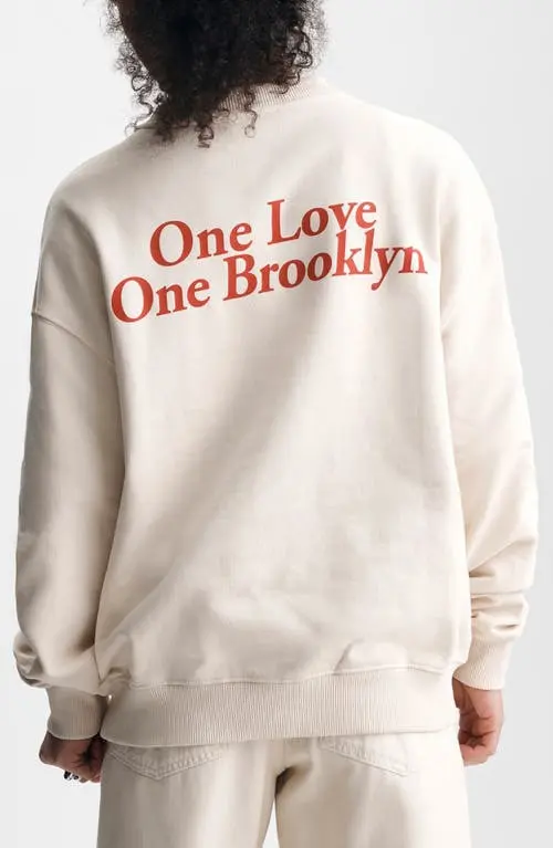 Brooklyn Industries Oversized Graphic Sweatshirt - Sandshell