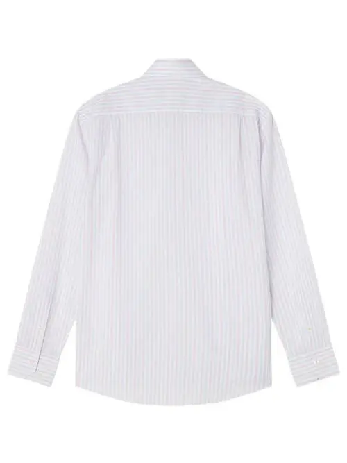 Robert Talbott Reynolds Cotton Linen Blend Shirt In Contemporary Fit - Raspberry
