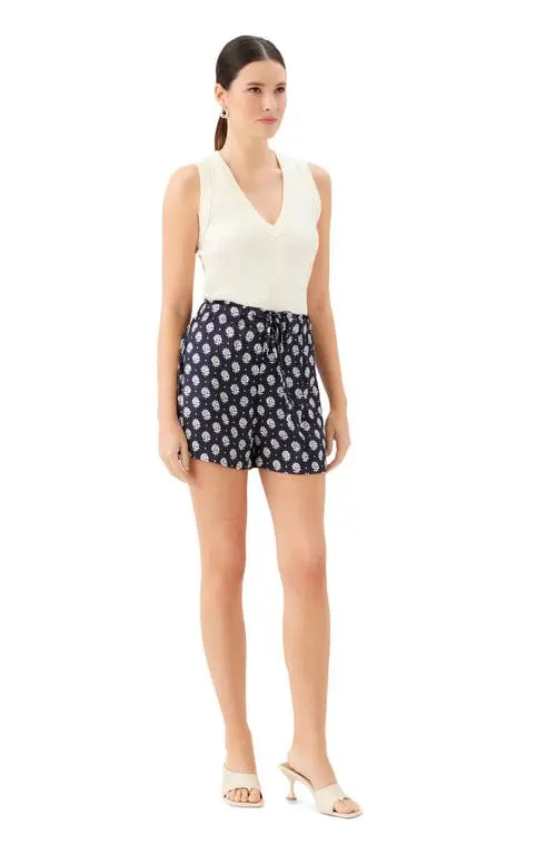 Fifteen Twenty Melissa Ditsy Floral Satin Shorts