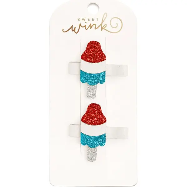 SWEET WINK Patriotic Pop Clip Set - Red