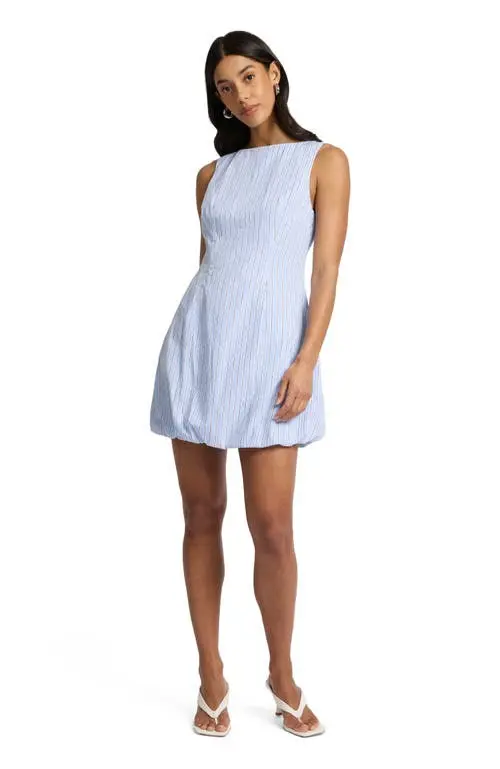 Onia Boatneck Bubble Mini Dress - Blue
