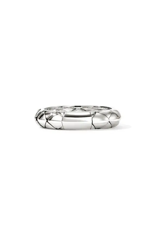 John Hardy Sterling & Diamond Naga Band Ring - Silver