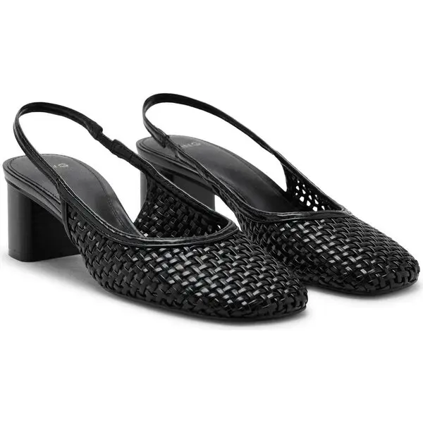 Mango Braided Slingback Pump - Black