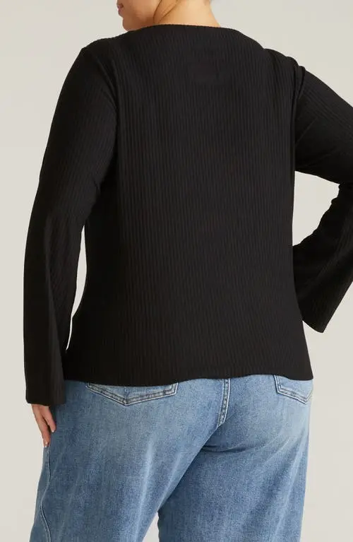 Universal Standard Rib Bell Sleeve Sweater - Black