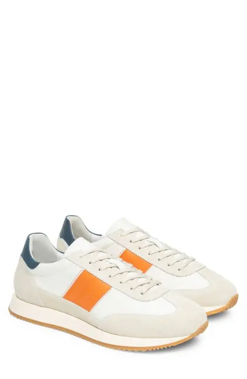 NEROGIARDINI Low Top Leather Sneaker - Orange Multi