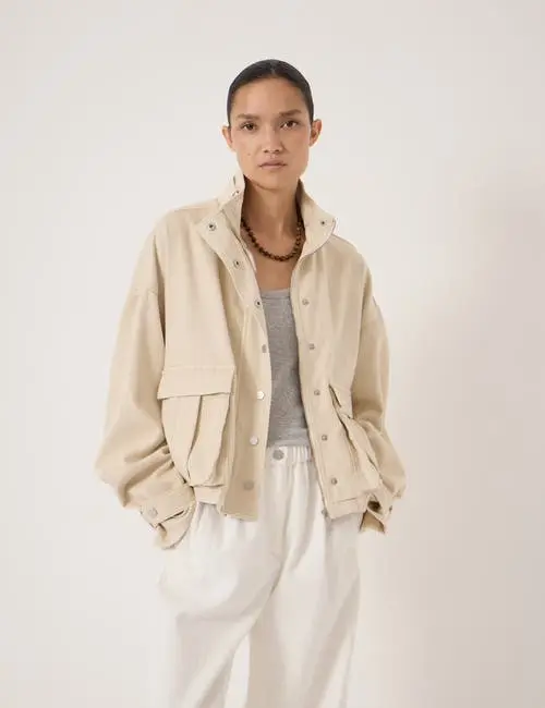 HUSH Melinda Utility Jacket - Sand