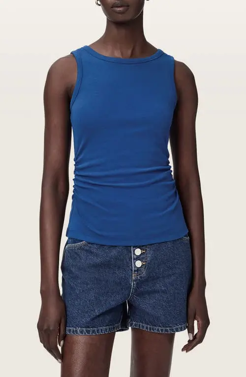 ALLSAINTS Katarina Side Ruched Top - Joanne Blue