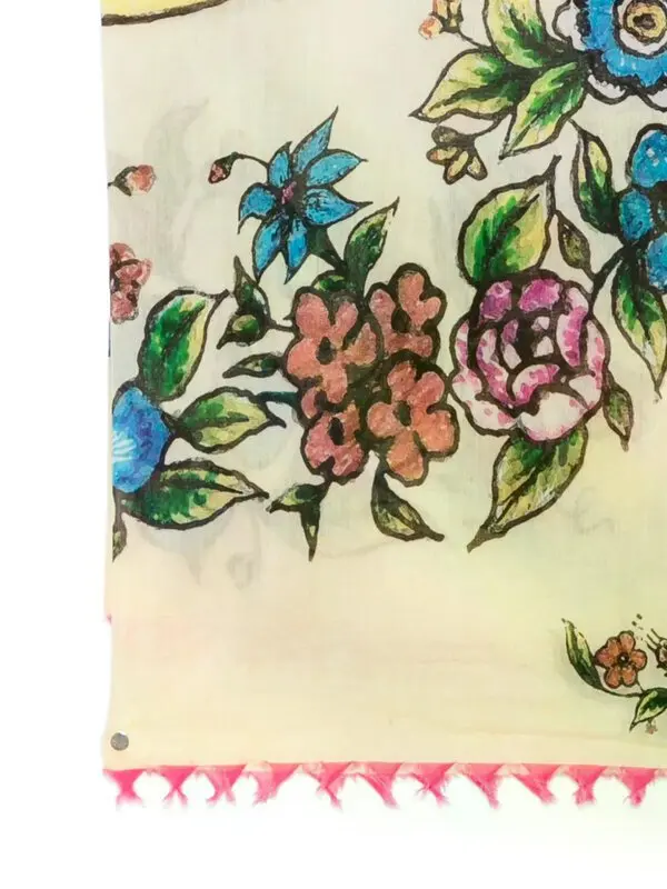 Faliero Sarti Marcella Floral-print Fringed-edge Scarf