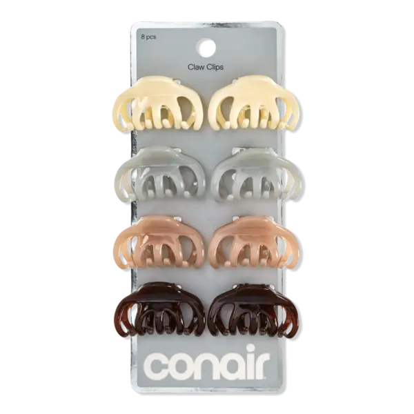 Conair Accessories 8-piece Mini Claw Clip Set - One-color