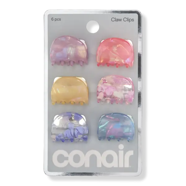 Conair Accessories 6-piece Mini Claw Clip Set - One-color