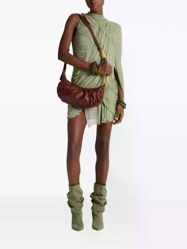 Balmain Draped Flowing Dress - Green