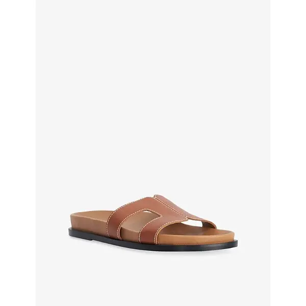 DUNE Loupas Footbed Leather Sandals