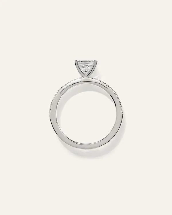 Quince Lab-grown Diamond Princess Ring - Platinum