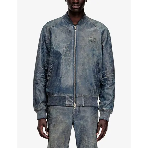 DIESEL® L-cobb Faded Leather Jacket - 81e
