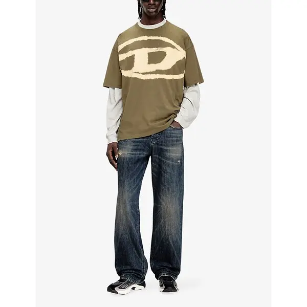 DIESEL® T-boxt-bleach Branded Cotton-jersey T-shirt - 51f