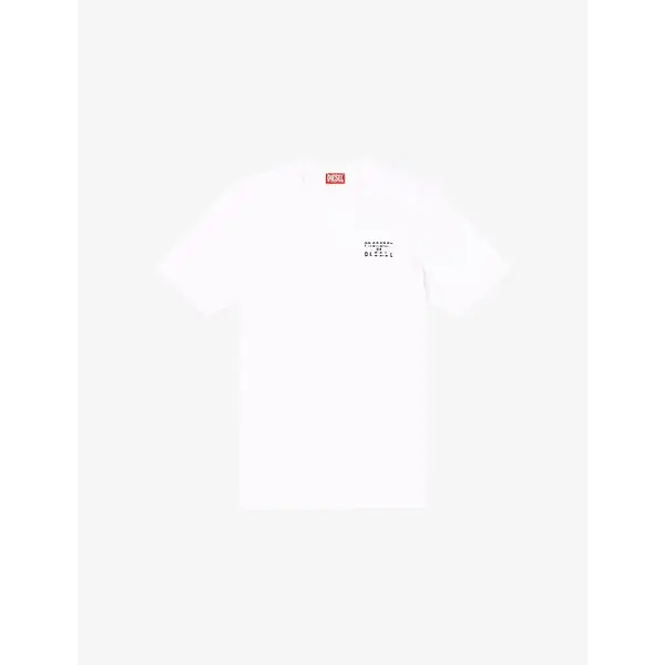 DIESEL® T-adjust-v5 Branded-print Cotton-jersey T-shirt - 100