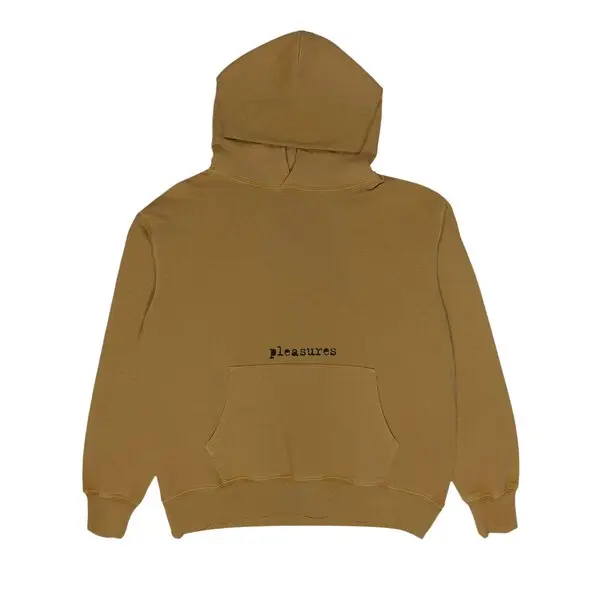 PLEASURES Slip Hoodie 'camel - Brown