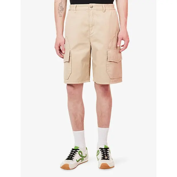 Loewe X Paula's Ibiza Patch-pocket Cotton Cargo Shorts - Sand