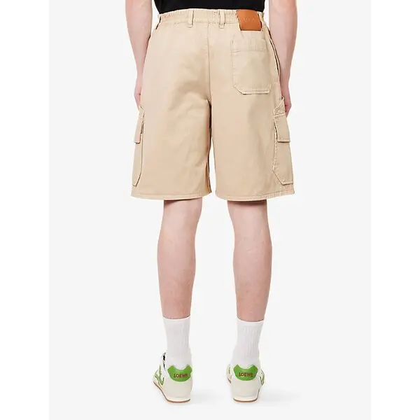 Loewe X Paula's Ibiza Patch-pocket Cotton Cargo Shorts - Sand