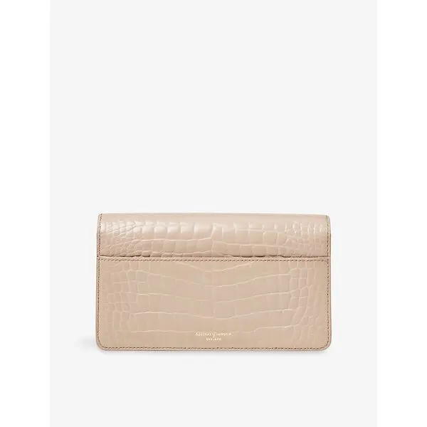 ASPINAL OF LONDON Mayfair Leather Clutch - Taupe