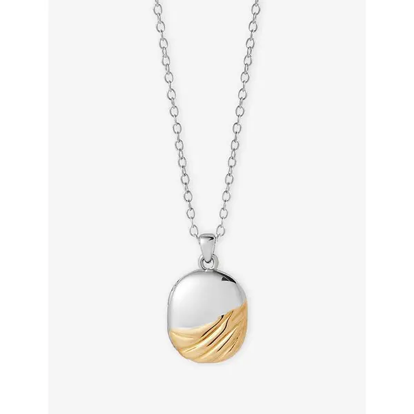 Astley Clarke Aurora Weave Locket Necklace - Yellow Gold Vermeil