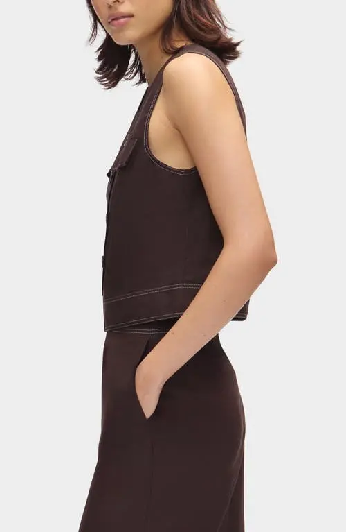 ALIGNE Linen & Organic Cotton Blend Crop Top
