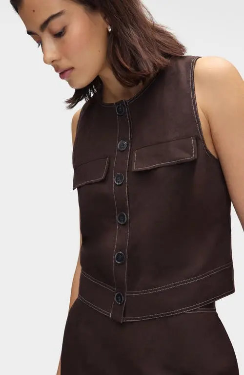 ALIGNE Linen & Organic Cotton Blend Crop Top