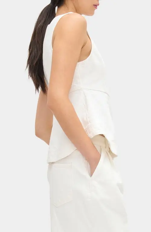 ALIGNE Sleeveless Organic Cotton Peplum Top