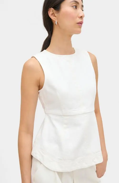 ALIGNE Sleeveless Organic Cotton Peplum Top