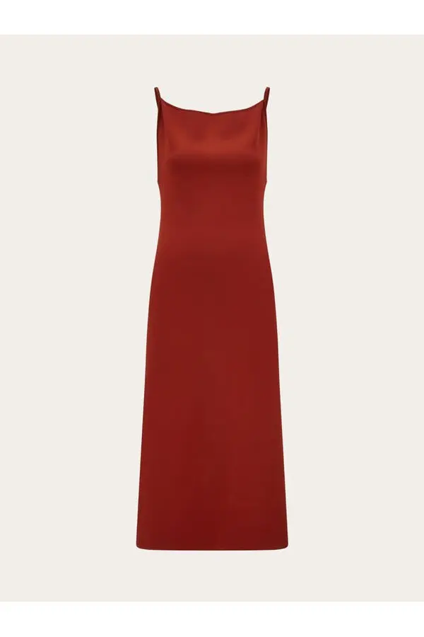 FERRAGAMO Knitted Slip Dress - Red