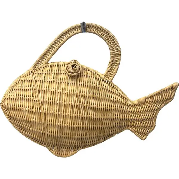 JELAVU Nemoo Woven Rattan Fish Bag - Natural